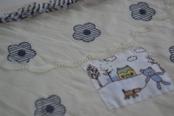 Items similar to Textile Art - Shabby - Hand stitched fabric Collage ...