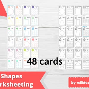 Shape Coloring Activity, Recognition Flashcards – Bilingual Printable ...