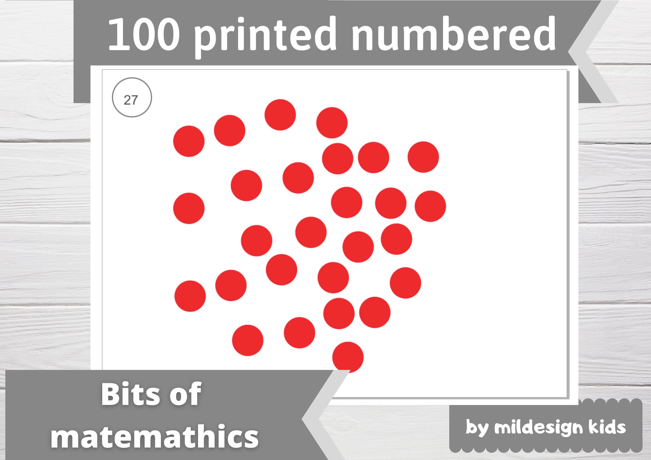 Math Dots Cards, Numbers Red. 218 Printable Flashcards, Method Glenn ...