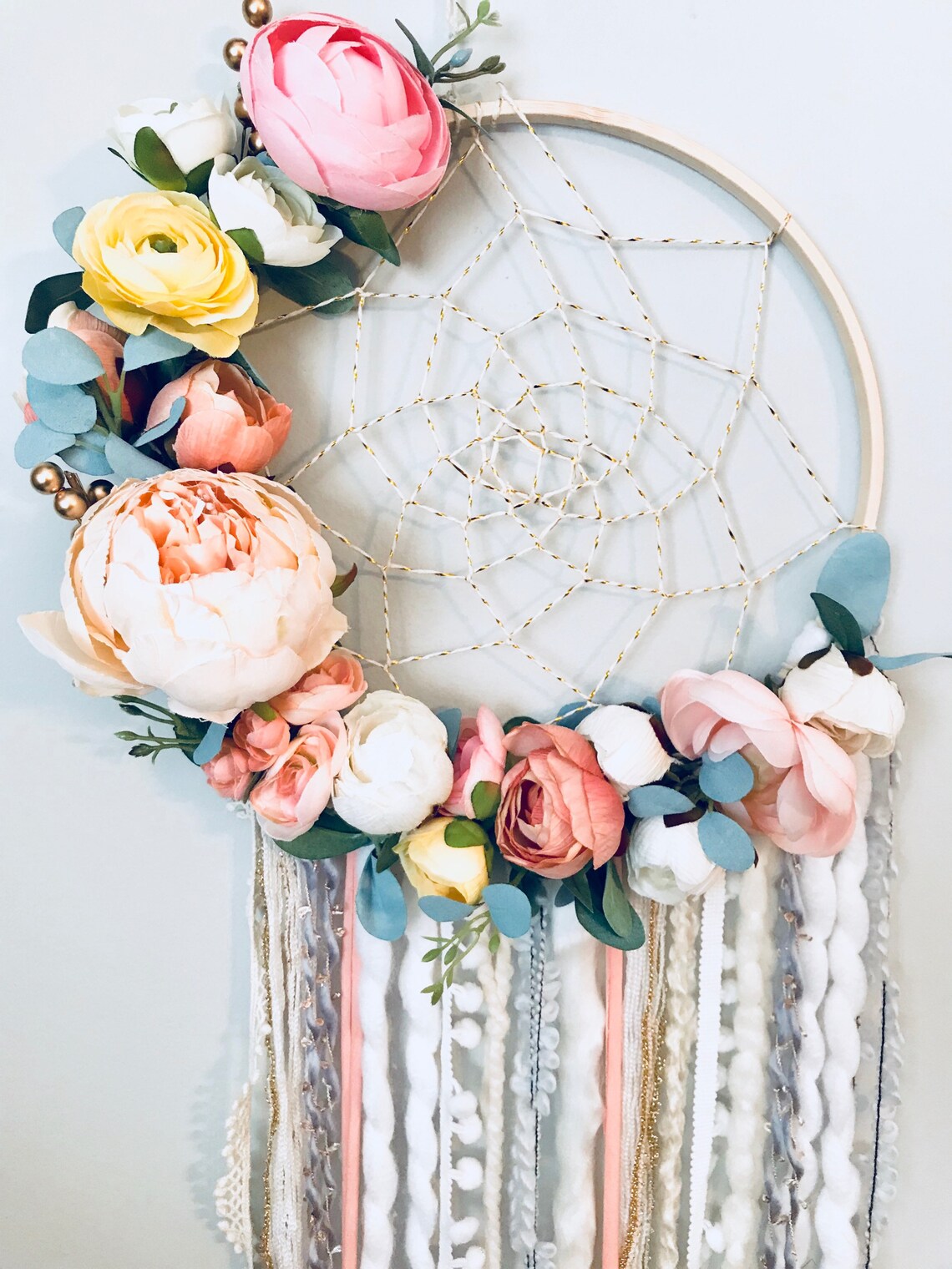 Pastel Dreamcatcher Flower Dream Catcher Dream Catcher Wall | Etsy