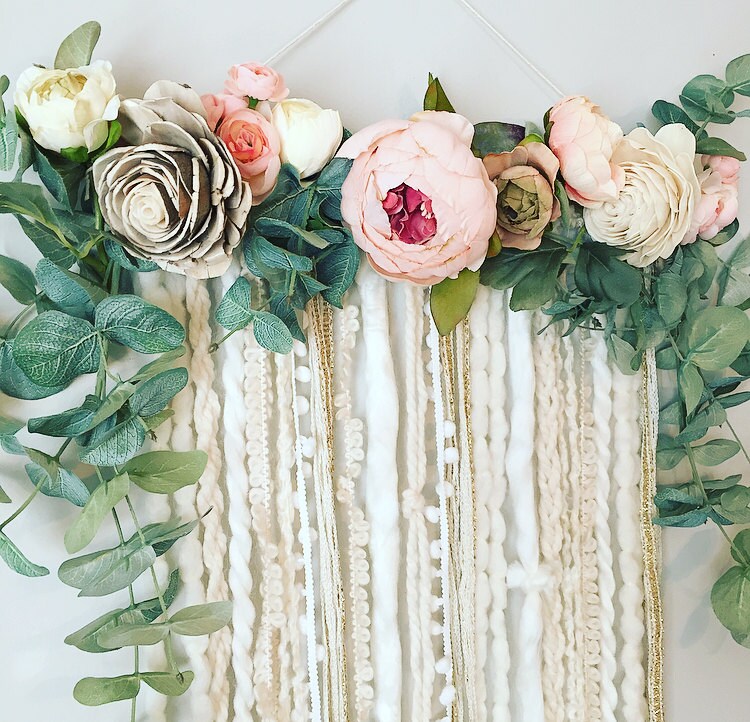 Wall Hanging Floral Wall Hanging Flower Wall Art Large Wall | Etsy