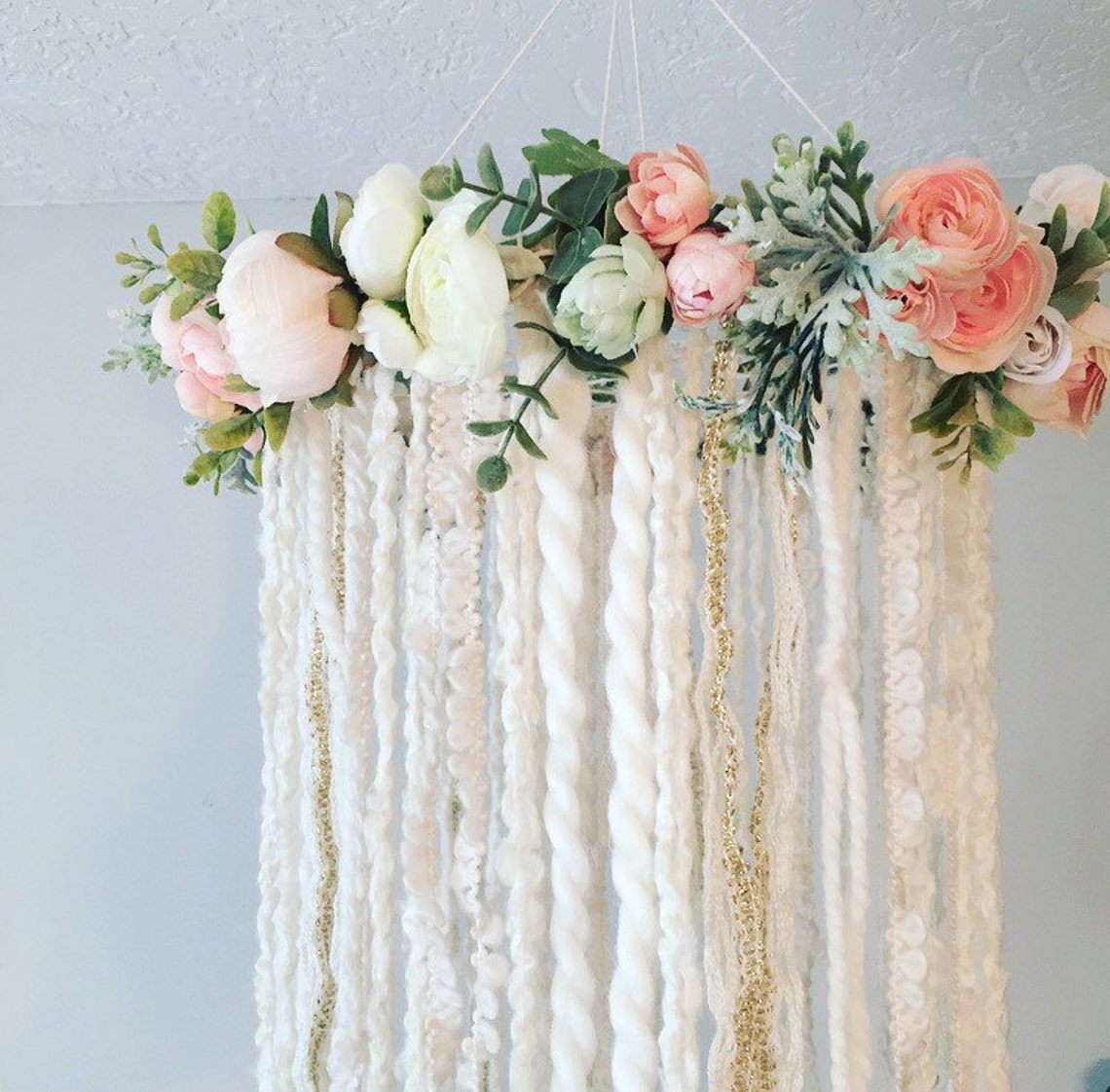 Floral Mobile Dreamcatcher Mobile Flower Mobile Boho - Etsy