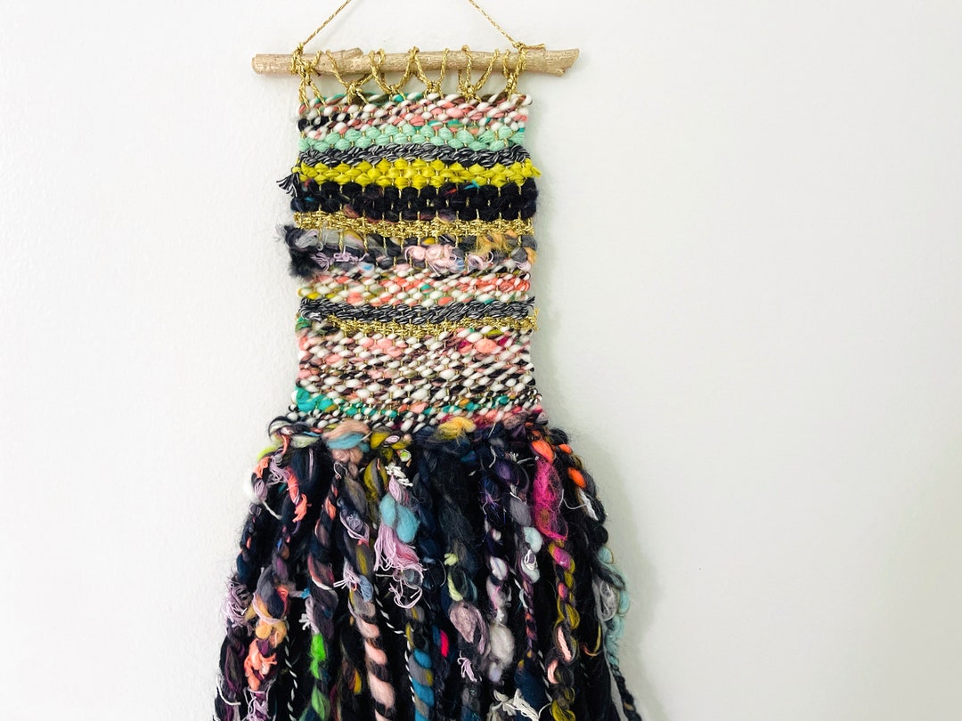 Moody Weaving, Wall Hanging, Wall Art Decor, Colorful Boho Weaving ...