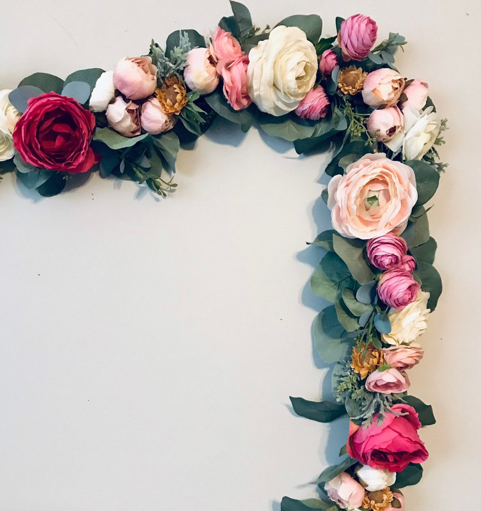 Floral Garland Flower Garland Photo Prop Garland Wall | Etsy