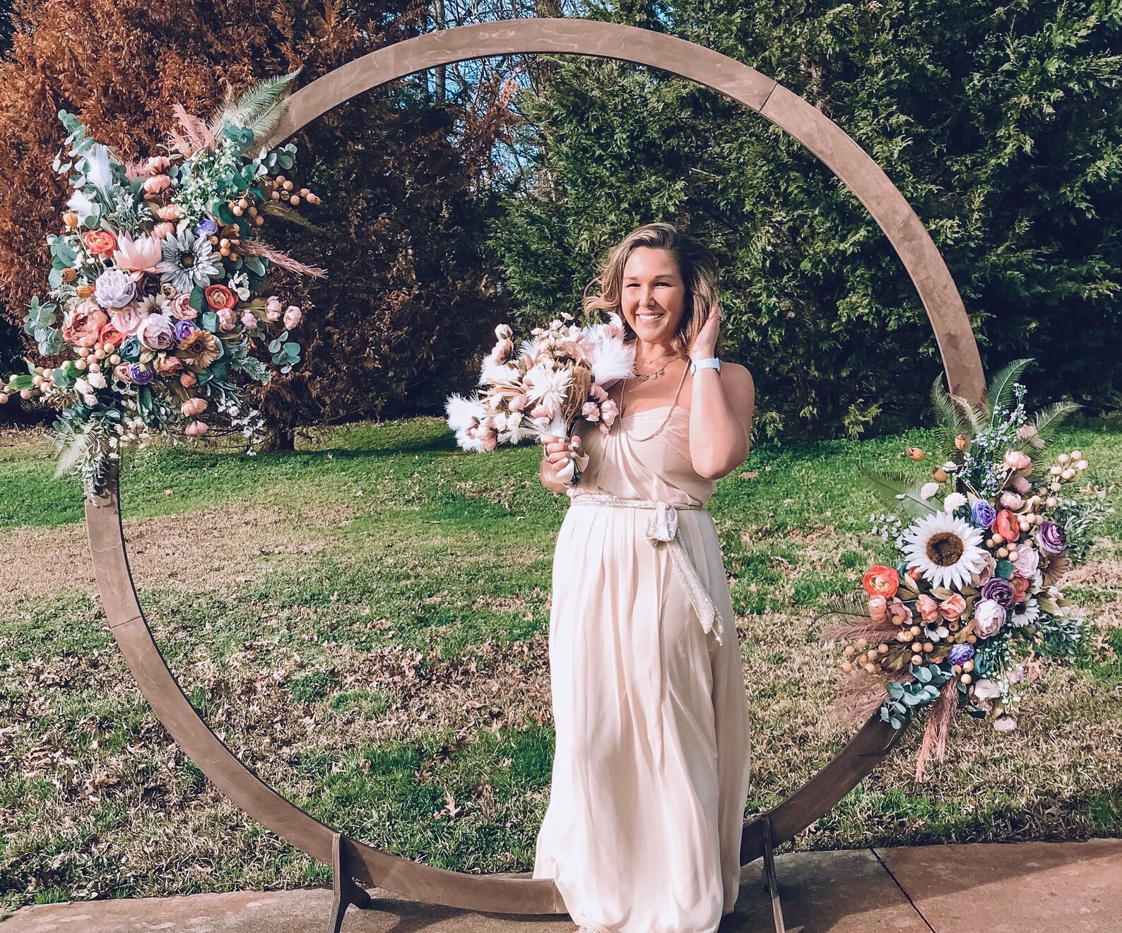 Wedding Ceremony Arbor, Floral Wedding Backdrop, Floral Wedding Arbor ...