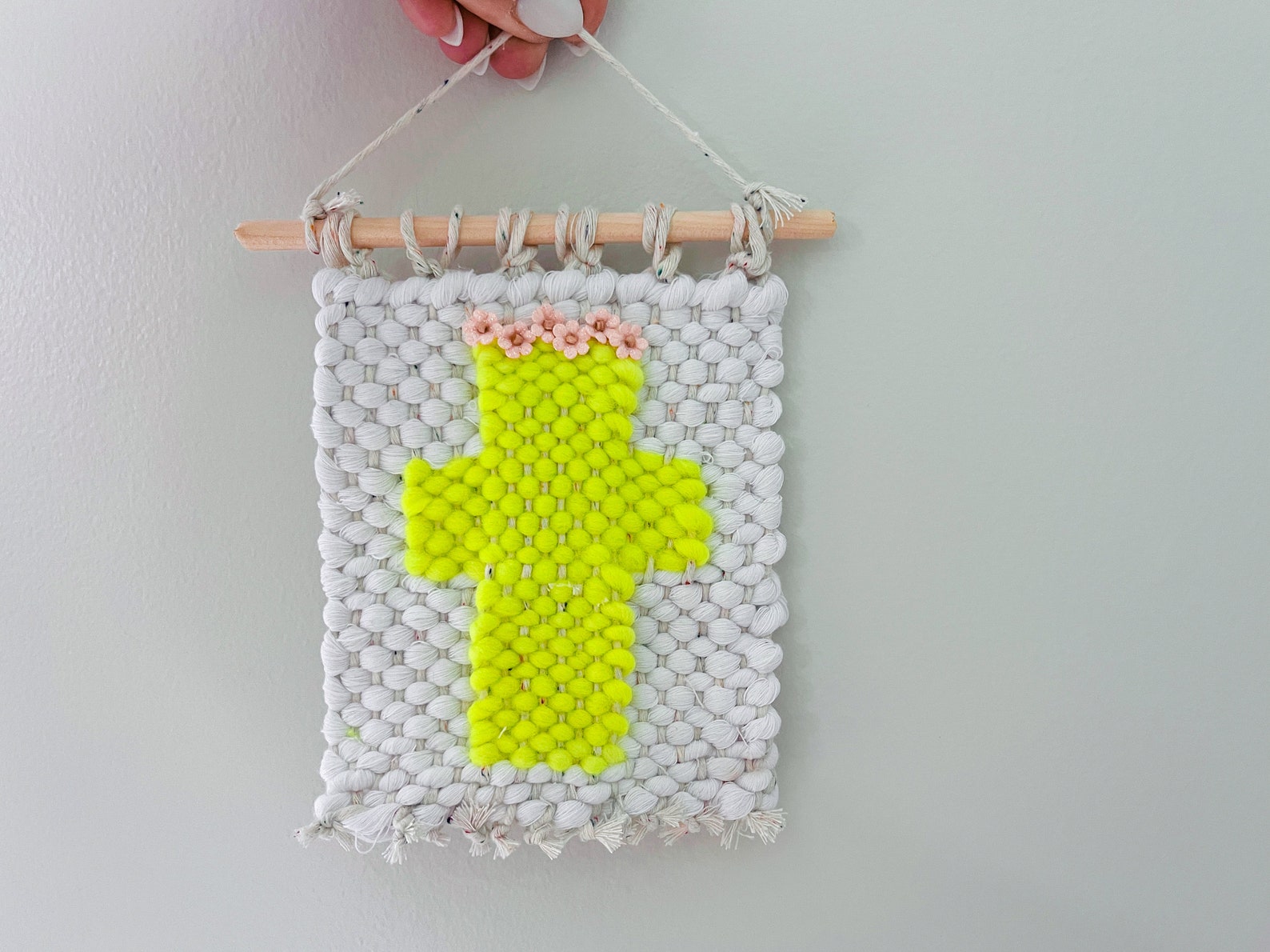 Christian Cross Weaving, Neon Yellow, Pink Flower Crown - Etsy