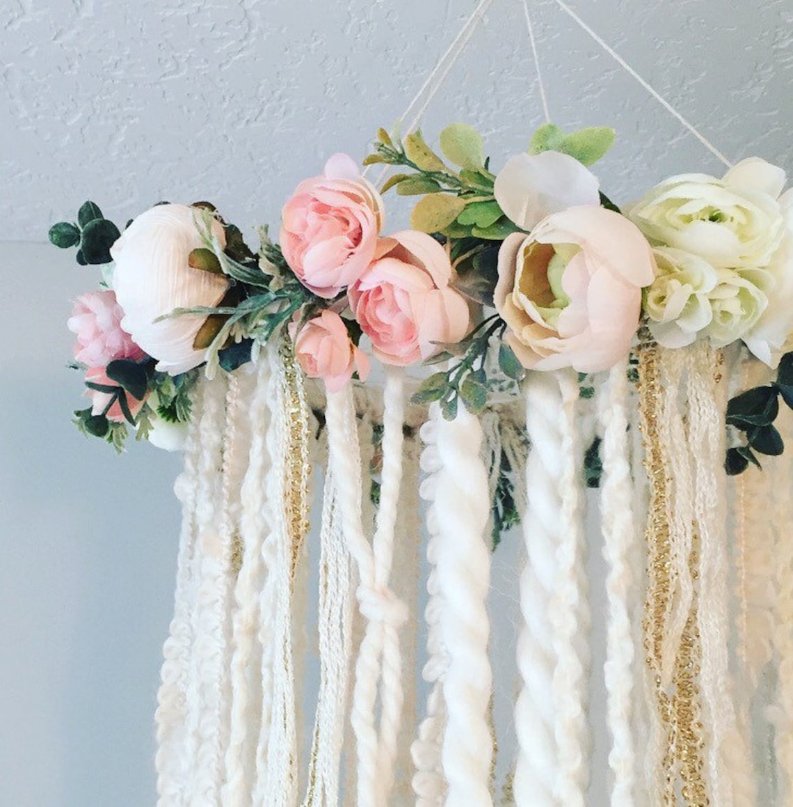 Floral Mobile Dreamcatcher Mobile Flower Mobile Boho - Etsy