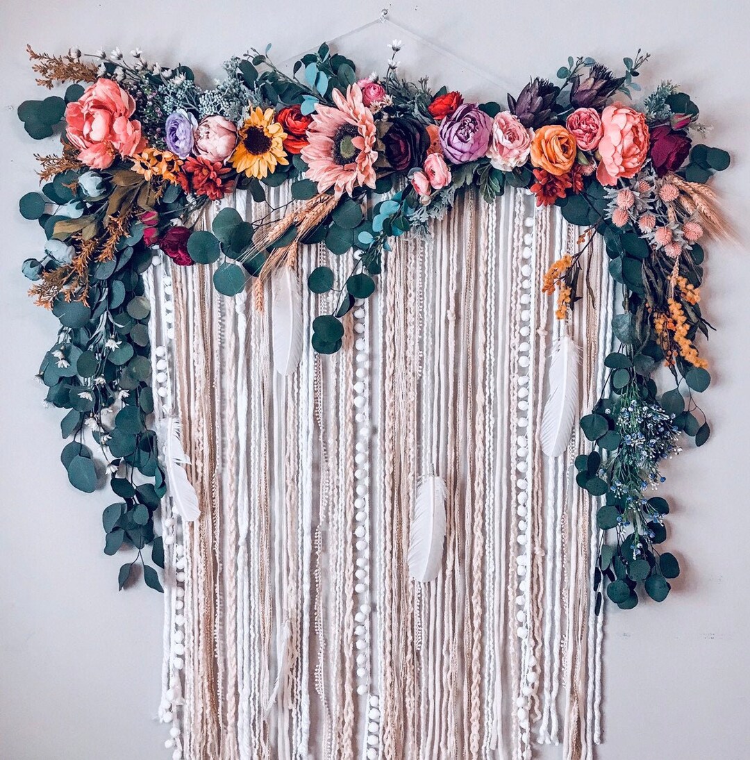 Floral Backdrop, Flower Wall, Photo Backdrop, Floral Wall Hanging ...