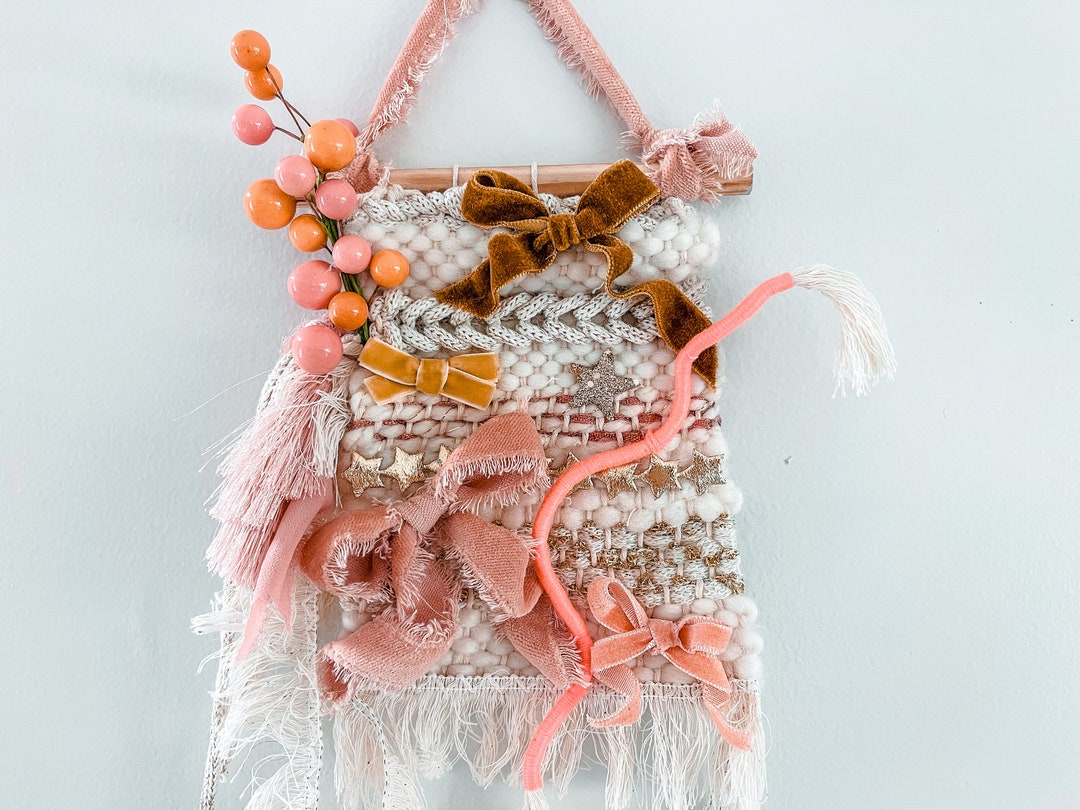 Bow Wall Art, Woven Wall Hanging, Handmade Wall Art Boho Weaving, Art ...