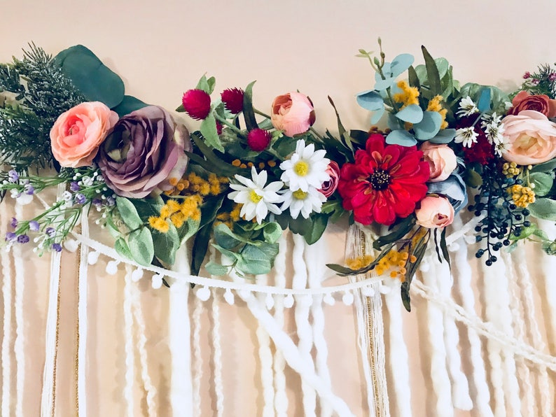 Wildflower Garland Floral Garland Boho Flower Garland - Etsy