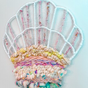 Beach Weaving, Woven Seashell, Seashell Wall Art, Beach Art, Shell ...