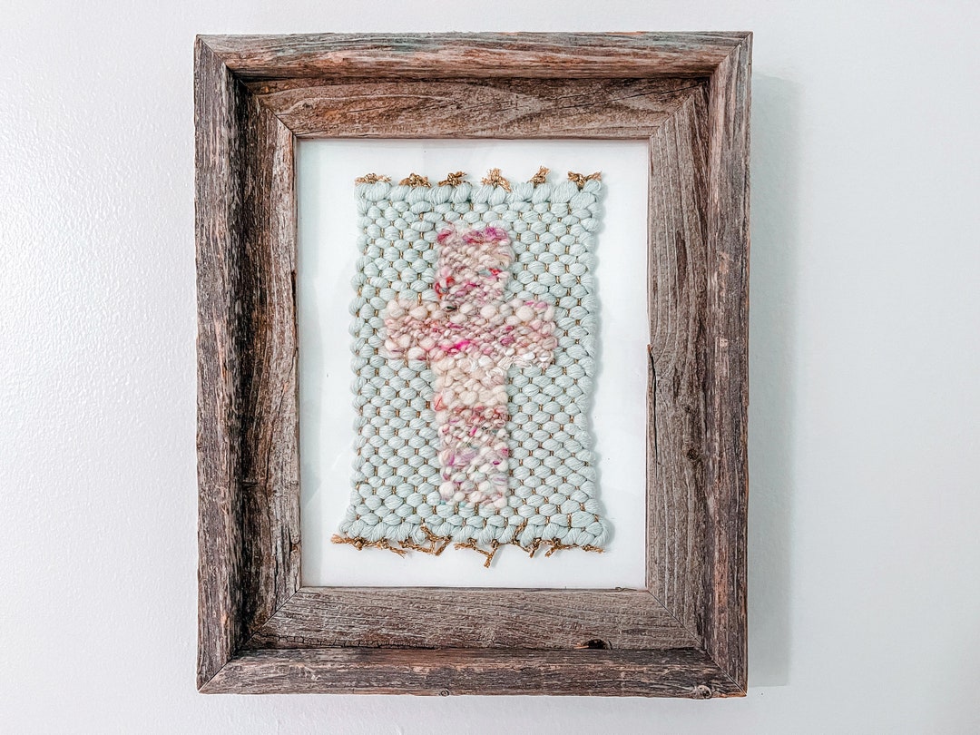 Christian Art, Christian Weaving, Framed Weaving Wall Art, Jesus Art ...