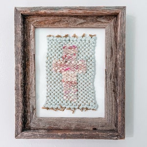Christian Art, Christian Weaving, Framed Weaving Wall Art, Jesus Art ...