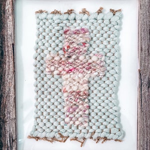 Christian Art, Christian Weaving, Framed Weaving Wall Art, Jesus Art ...