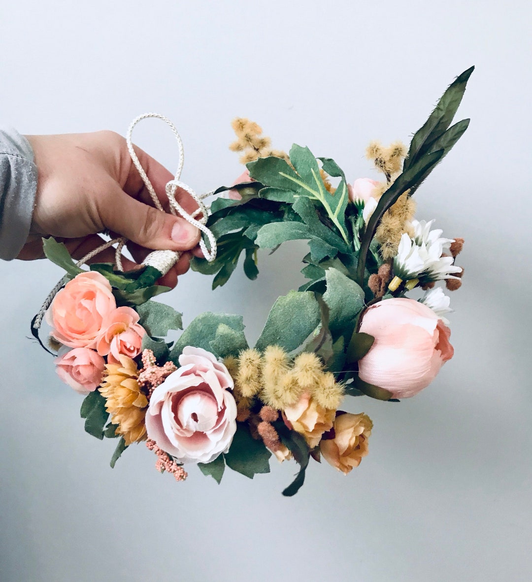Flower Crown, Flower Girl Crown, Wedding Flower Crown, Romantic Flower ...