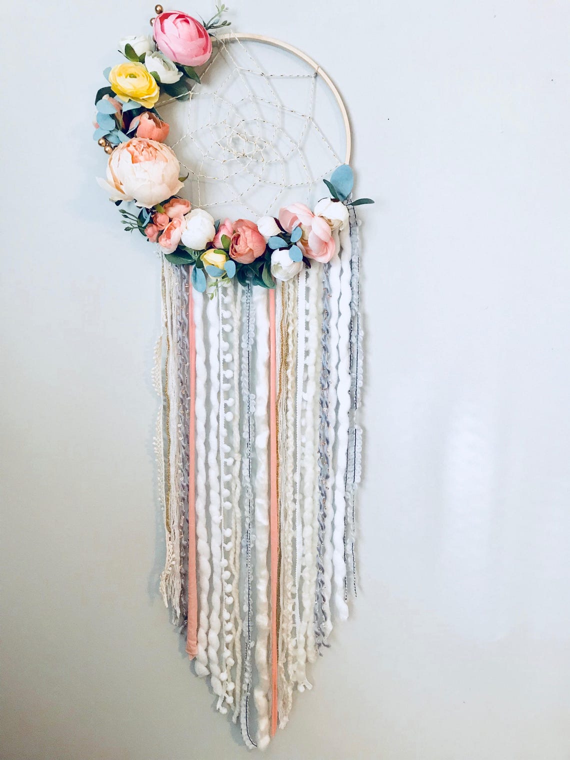 Pastel Dreamcatcher Flower Dream Catcher Dream Catcher Wall | Etsy