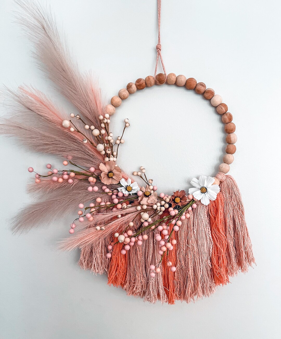 Floral Wall Hanging, Floral Hoop, Flower Wall Arrangement, Flower Wall ...