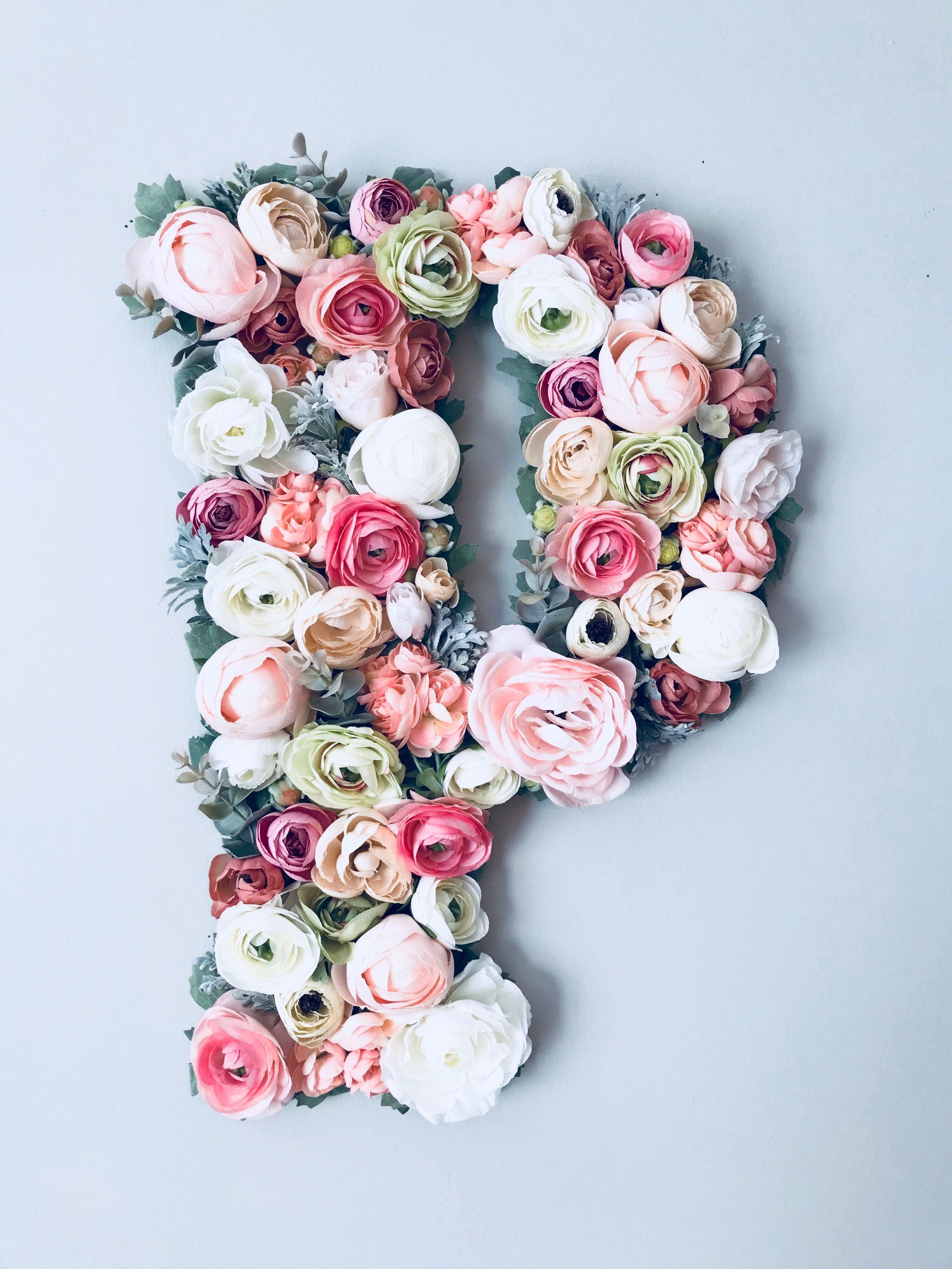 Floral Letter Nursery Letter Flower Letter Nursery Decor | Etsy