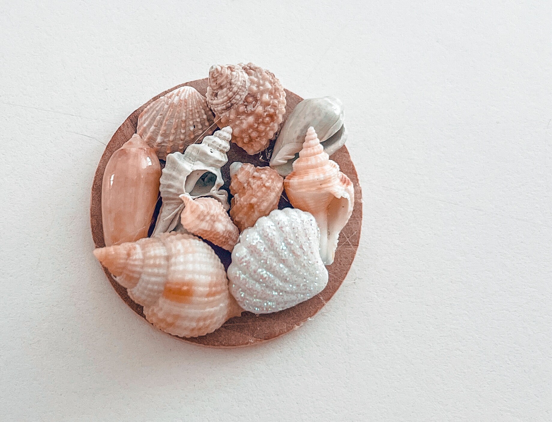 Miniature Shell Tray, Mini Home Decor, Dollhouse Seashells, Mini Tray ...