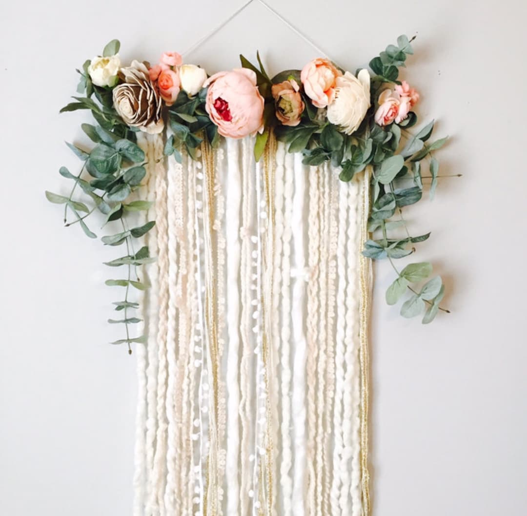 Wall Hanging, Floral Wall Hanging, Flower Wall Art, Large Wall Hanging ...