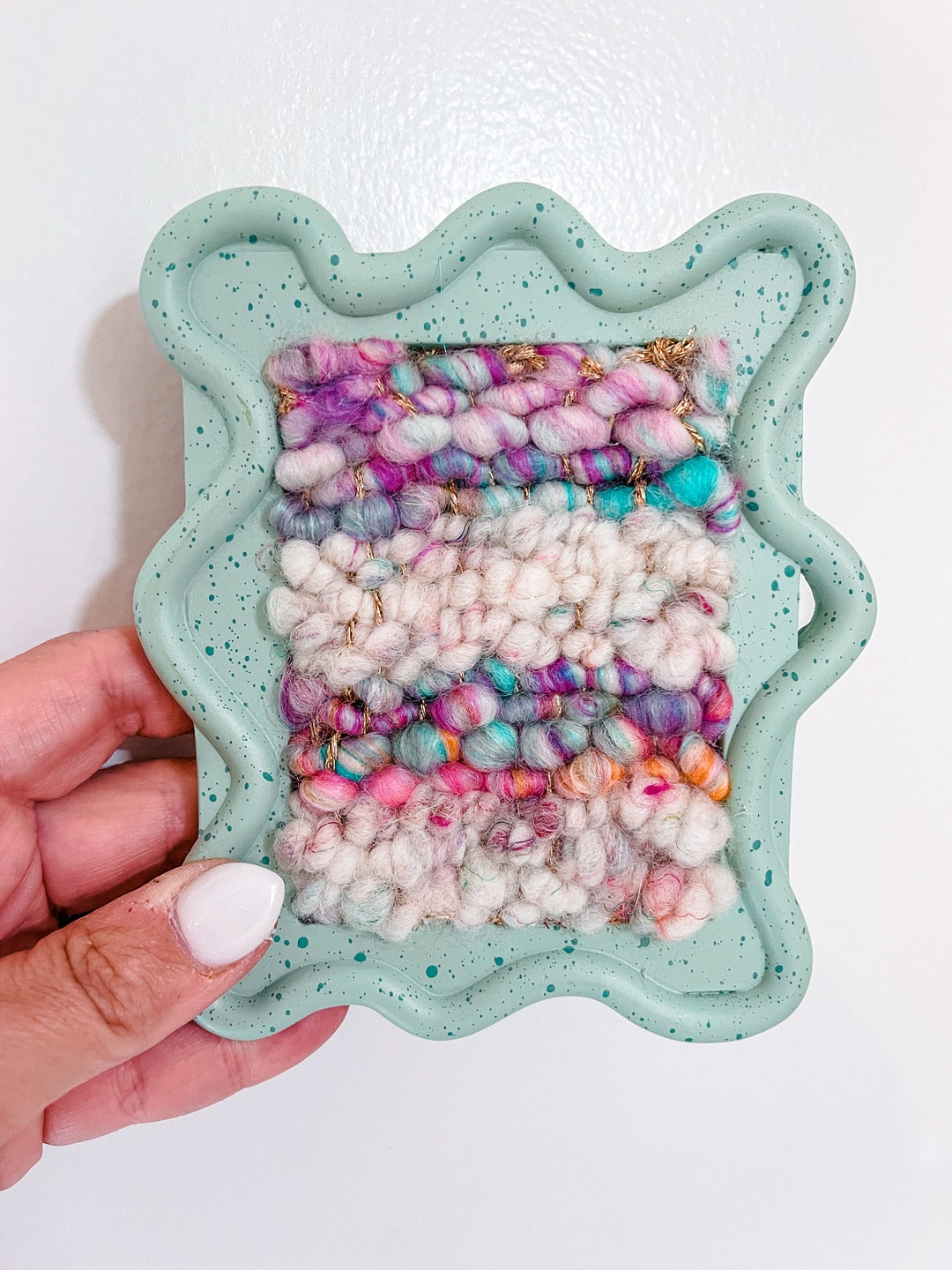 Cute Little Weaving, Unique Shelf Decor, Mid Century Modern Frame ...