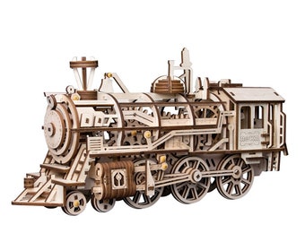 3D Wooden Puzzle Moving Clockwork Automata DIY Kit Robot | Etsy