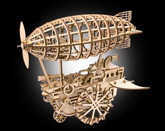 3D Wooden Puzzle Moving Clockwork Automata DIY Kit Robot | Etsy