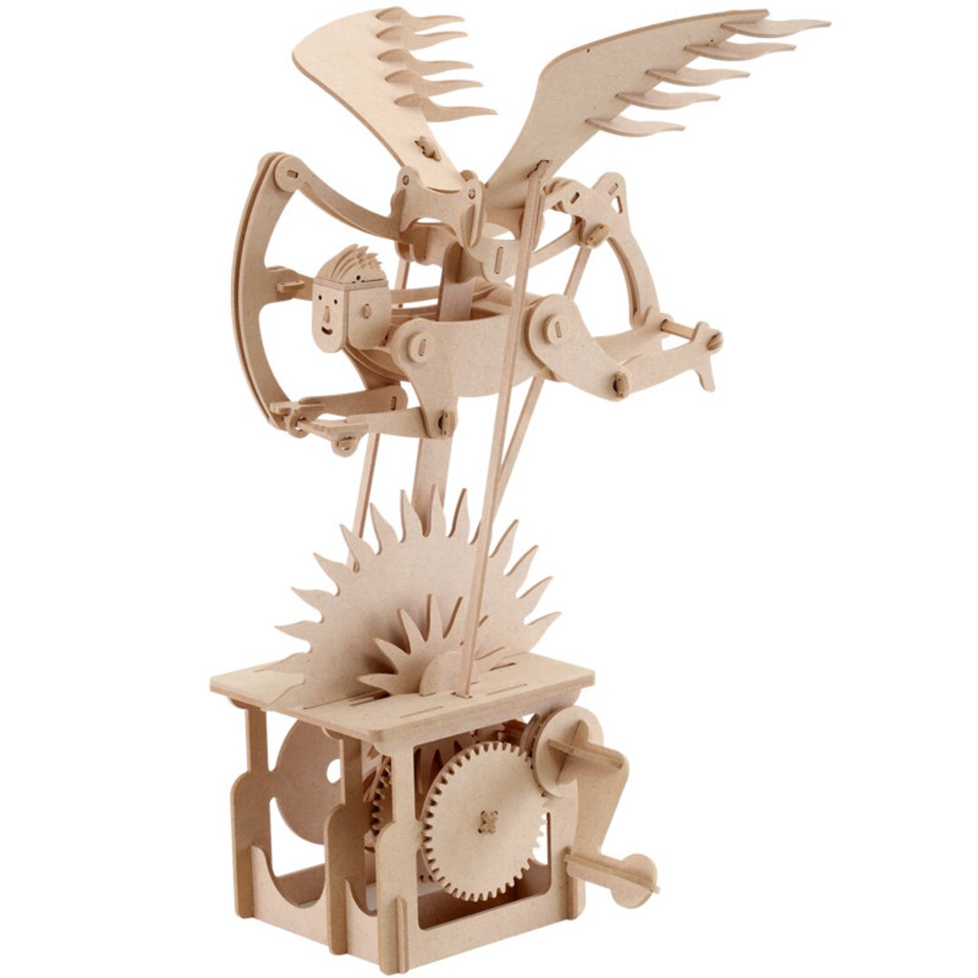 3D Wooden Puzzle Moving Model Kit DIY Moving Mechanical Wooden Automata ...