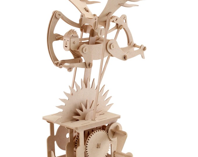 3D Wooden Puzzle Moving Model Kit DIY Moving Mechanical Wooden Automata ...