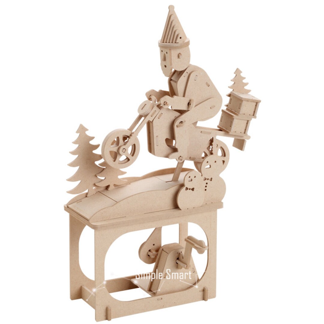 3D Wooden Puzzle Moving Model Kit DIY Moving Mechanical Wooden Automata ...