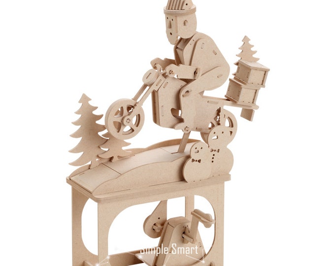 3D Wooden Puzzle Moving Model Kit DIY Moving Mechanical Wooden Automata ...