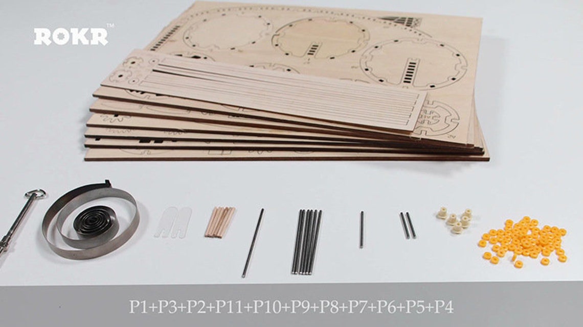 3D Wooden Puzzle Moving Clockwork Automata DIY Kit Robot Air | Etsy