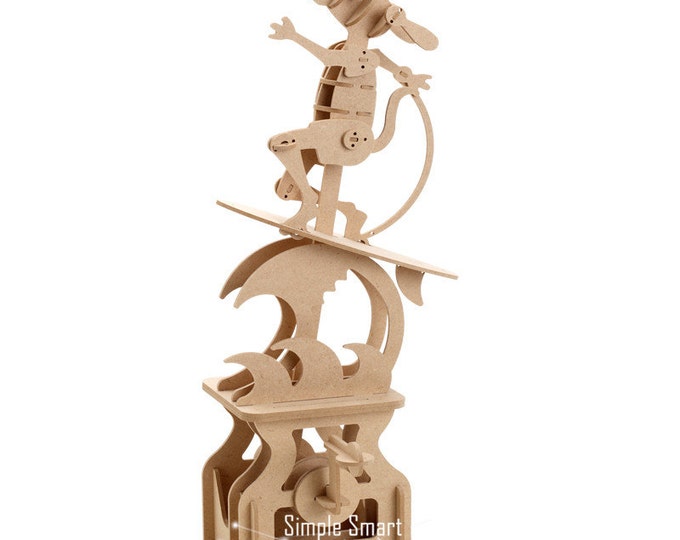3D Wooden Puzzle Moving Model Kit DIY Moving Mechanical Wooden Automata ...