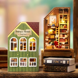 SUPER TINY 1:100 DIY Miniature Dollhouse Kit Building Block Town Module ...