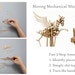 3D Wooden Puzzle Moving Model Kit DIY Moving Mechanical Wooden - Etsy