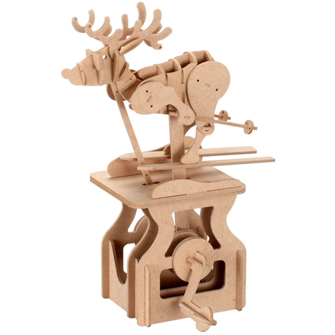 3D Wooden Puzzle Moving Model Kit DIY Moving Mechanical Wooden Automata ...