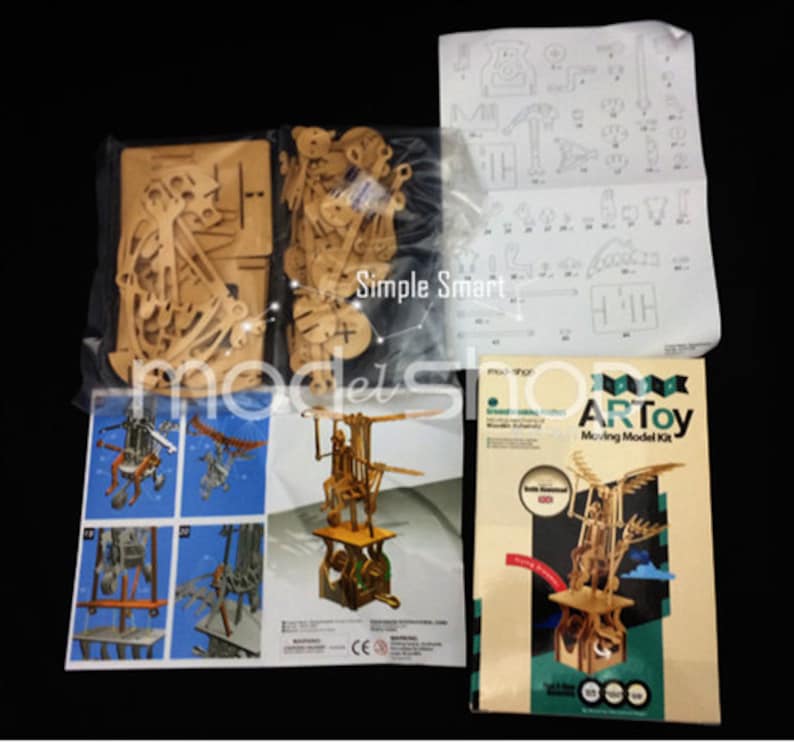 3D Wooden Puzzle Moving Model Kit DIY Moving Mechanical Wooden - Etsy