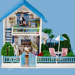 Miniature Dollhouse DIY Kit Love From Star With LED Lights and Music ...