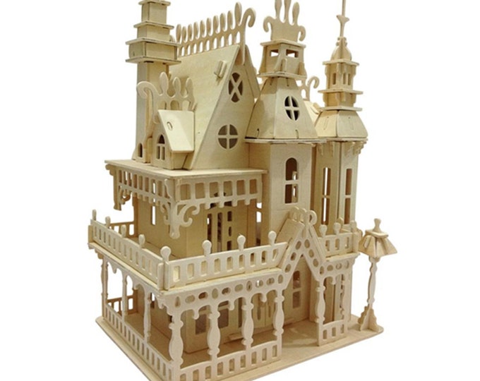 Miniature Dollhouse 3D Wooden Puzzle House Model DIY Toy House - Etsy