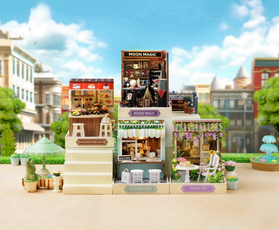 1:32 DIY Miniature Dollhouse Kit Moon Magic Shop Dessert Shop Grape ...