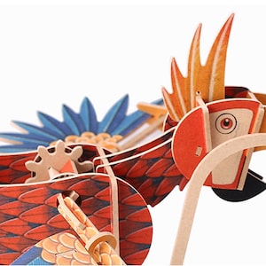 3D Wooden Puzzle Moving Model Kit DIY Moving Mechanical Wooden Automata ...