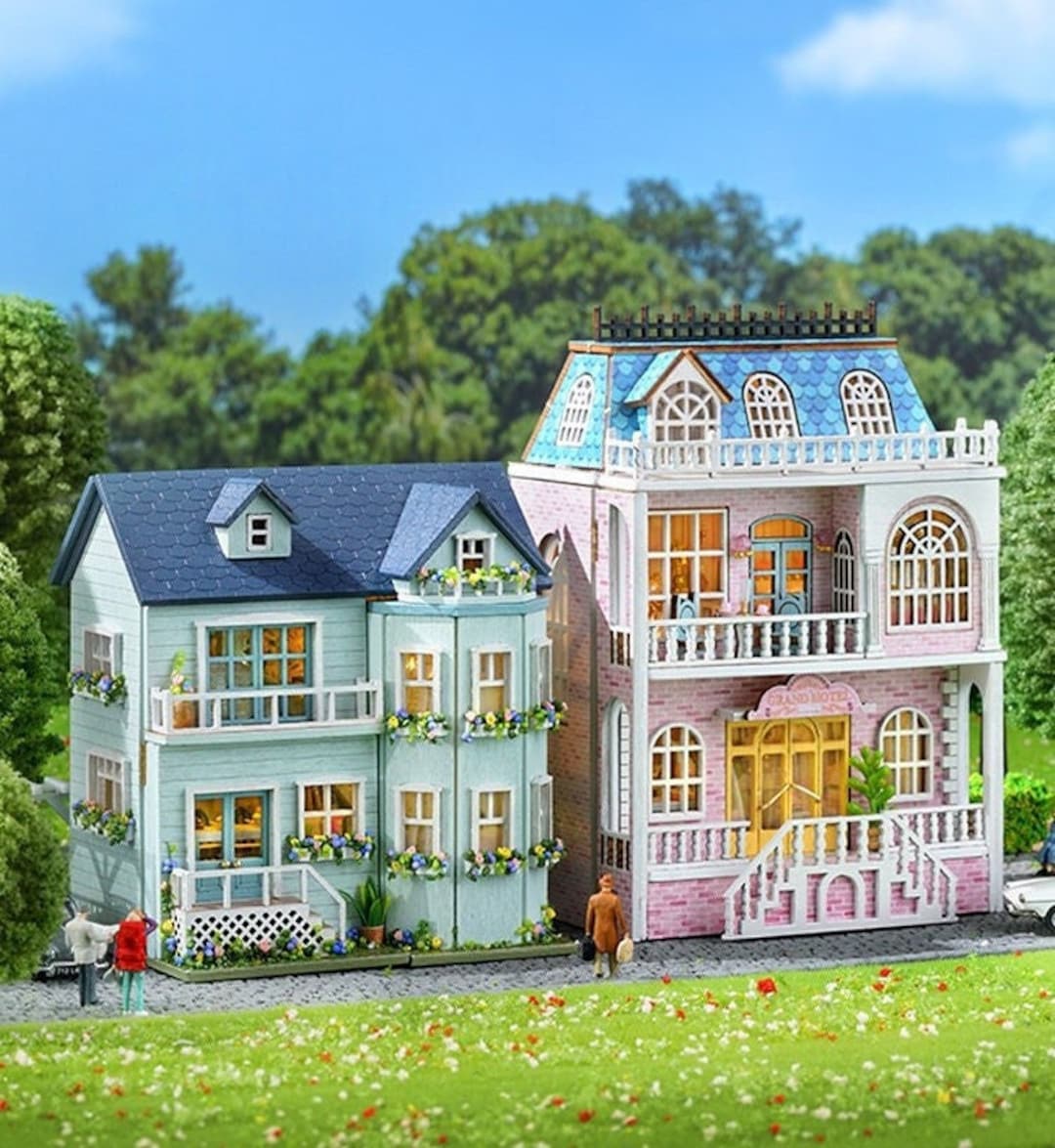 SUPER TINY House Town Shop Sweet Home DIY Miniature Dollhouse Kit ...
