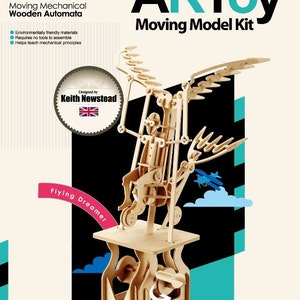 3D Wooden Puzzle Moving Model Kit DIY Moving Mechanical Wooden Automata ...