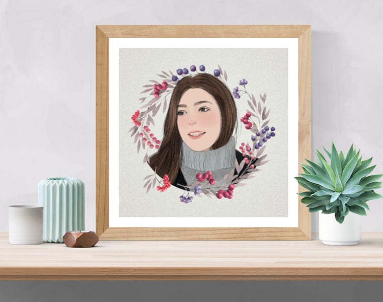 Printable Custom Portrait Illustration, Personalized Portrait, Portrait ...