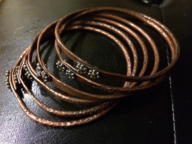 Solid Copper Bangles 3 per Order - Etsy