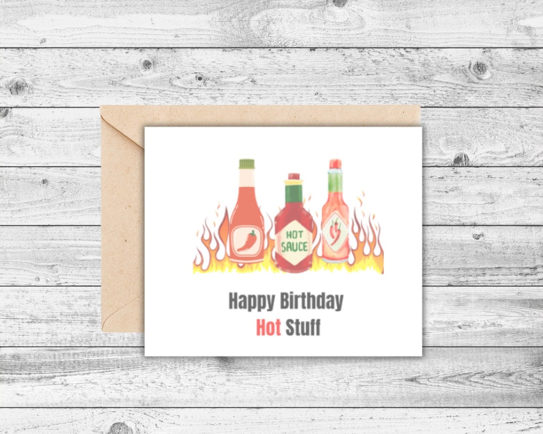 Happy Birthday Hot Stuff, Birthday Card for Husband, Birthday Card for ...
