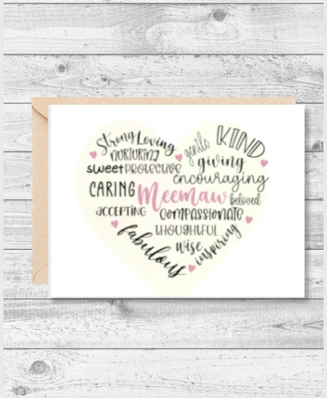 Mother's Day Card for Meemaw, 5 X 7 Happy Mother's Day Card, Birthday ...