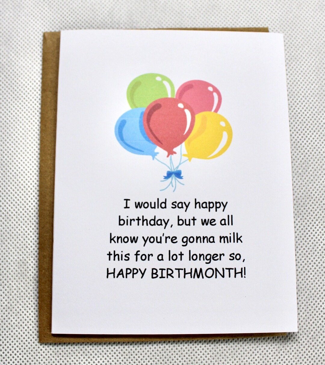 Funny Happy Birthday Card, Birthday Card for Friend, Funny Cards ...