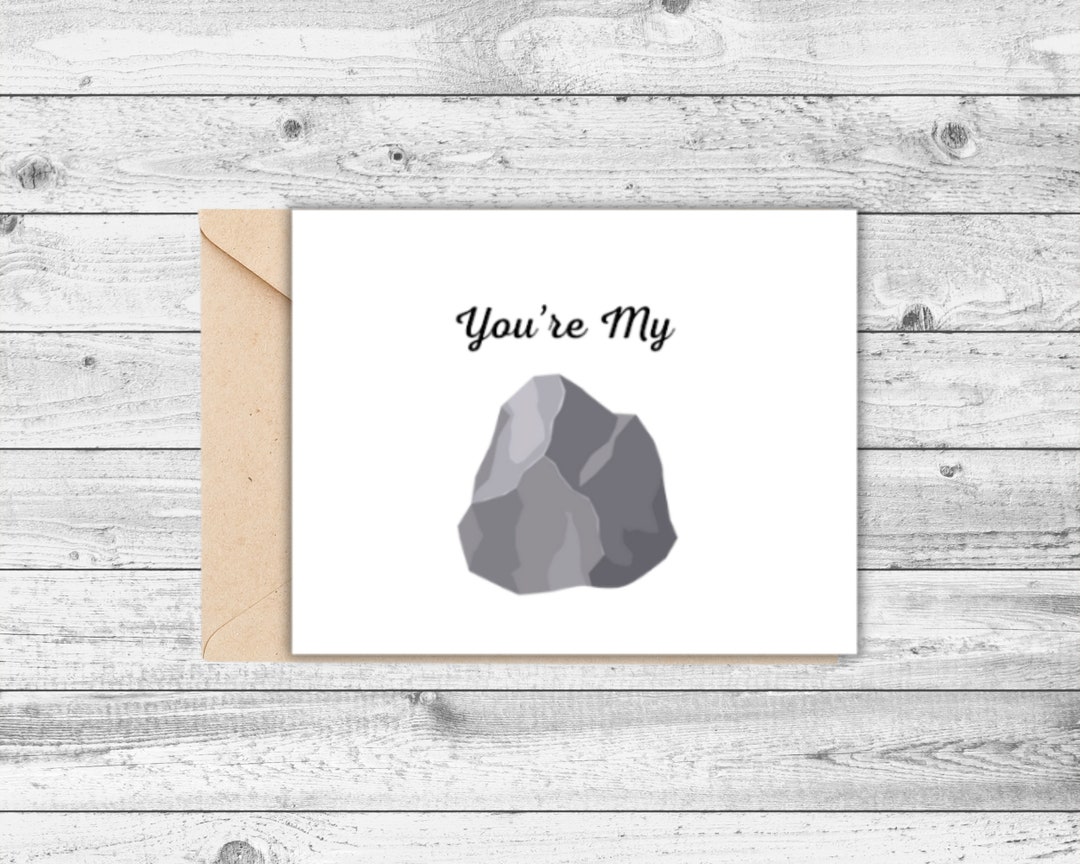 You Are My Rock Card, Anniversary Card, Friendship Card, Husband Card ...