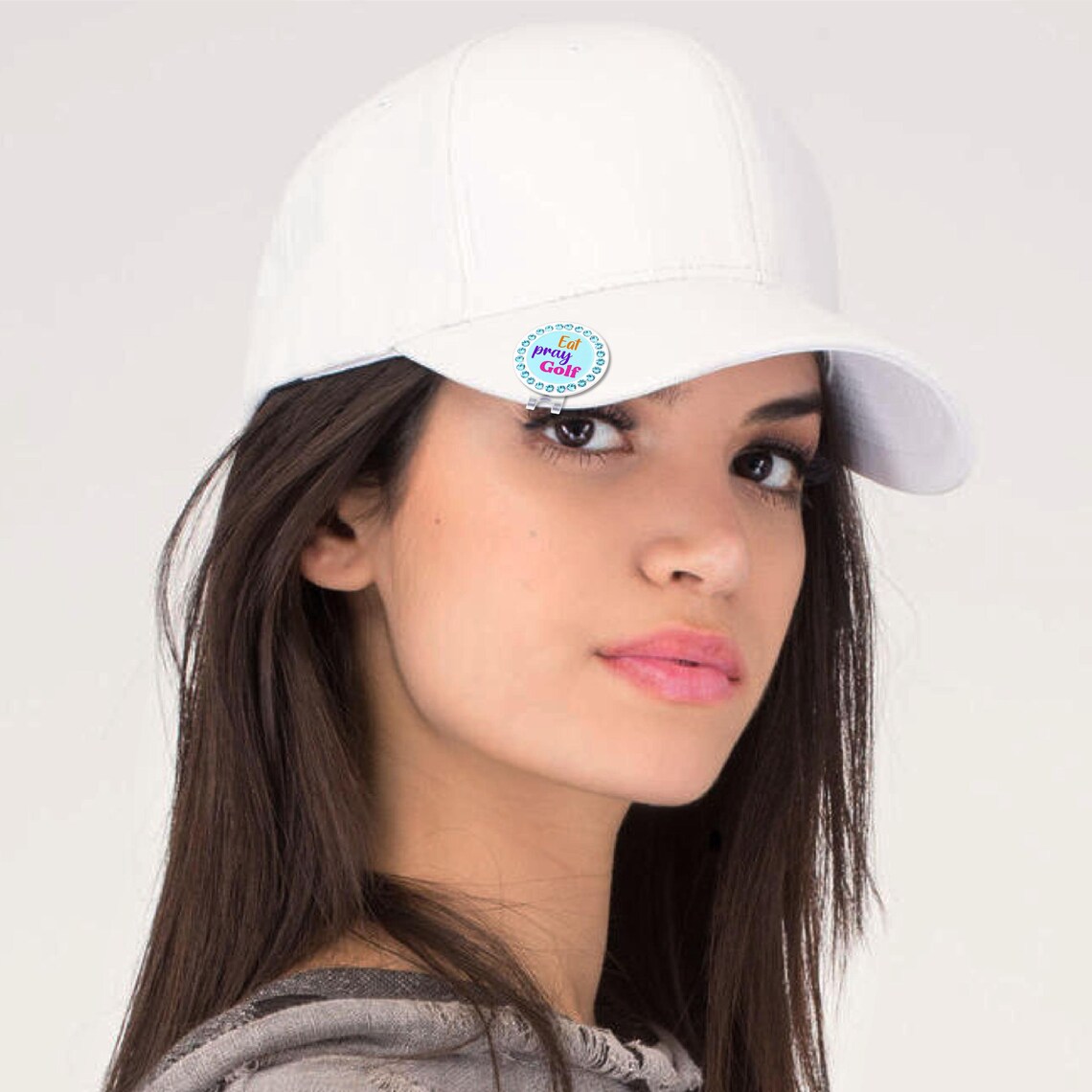 Eat, Pray, Golf Ball Marker With Swarovski Crystals | Hat Clip Included ...